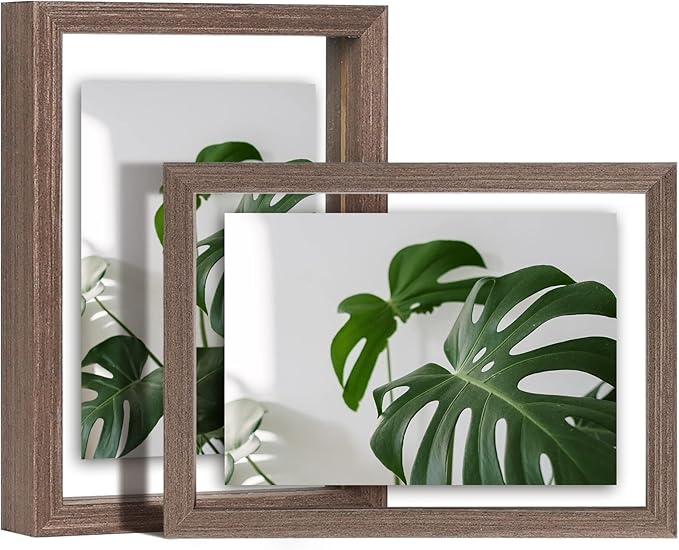 Amazon.com - Egofine 5x7 Floating Frames Set of 2, Double Plexiglass ...