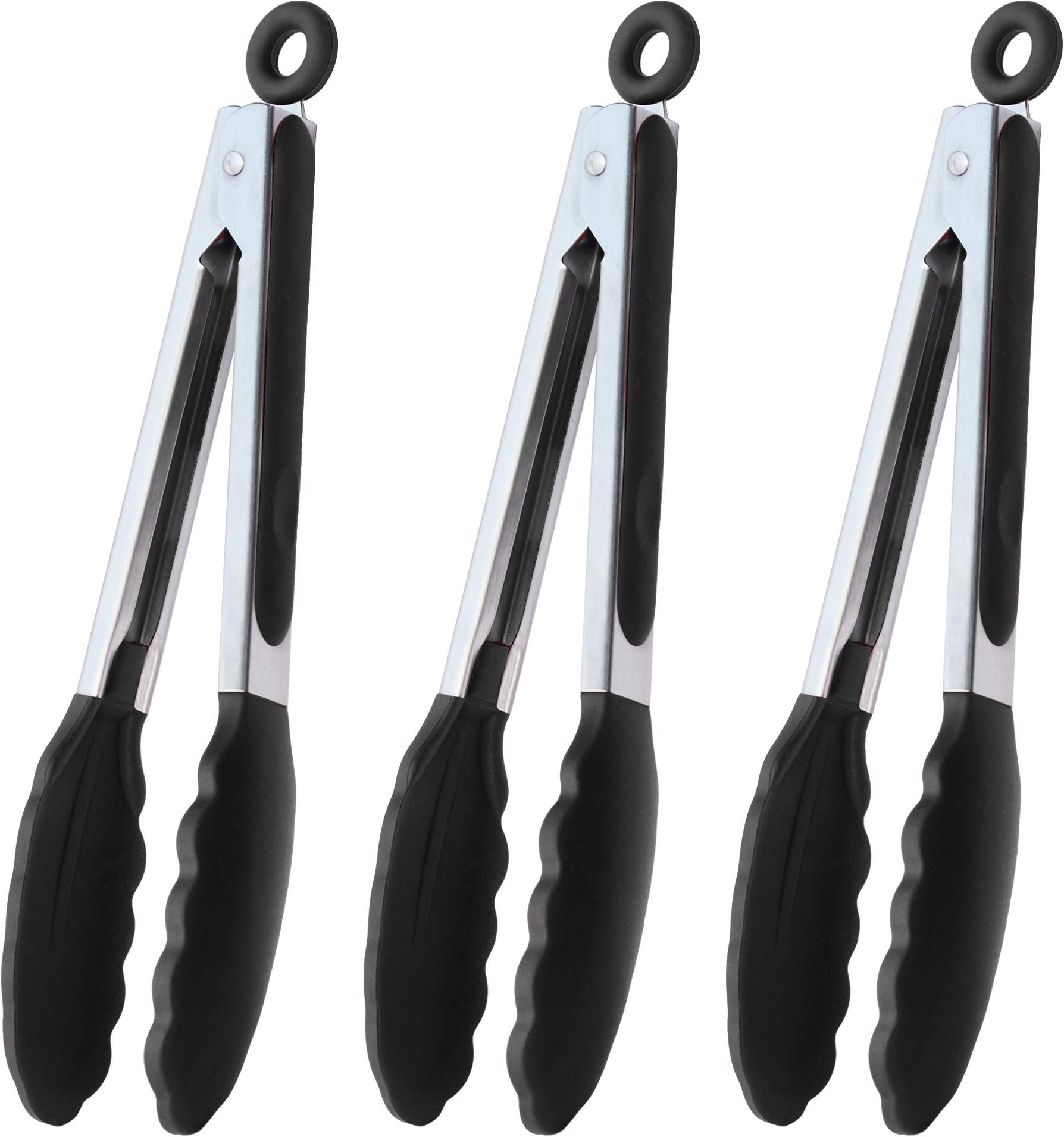 Amazon.com: Mastrad 12-Inch Stainless and Silicone Tongs, Blue: Food ...
