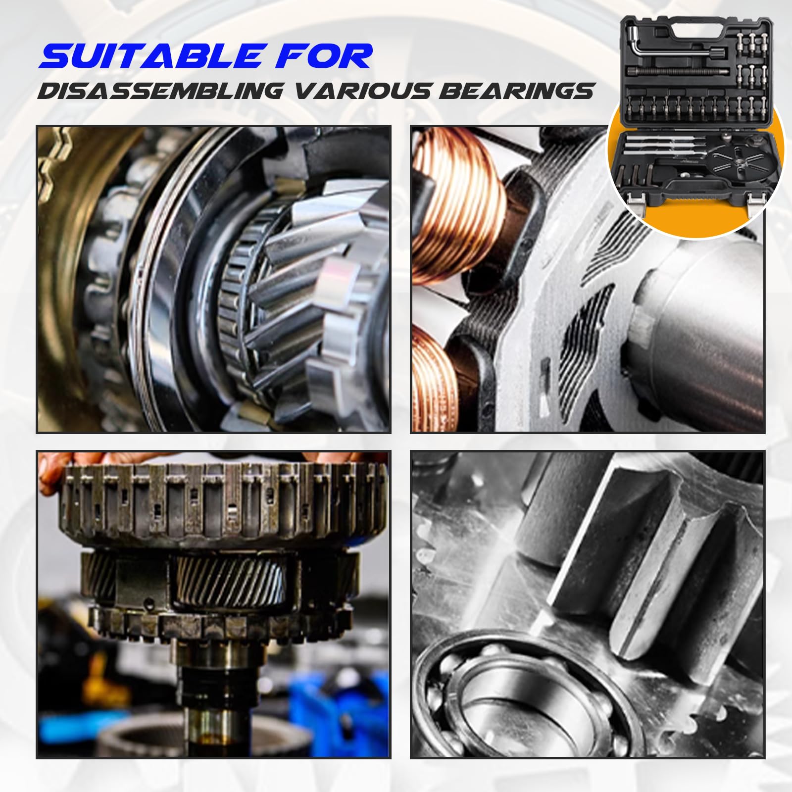 Snapklik.com : DISEN Bearing Puller, 35-in-1 Bearing Puller KIt, Blind ...