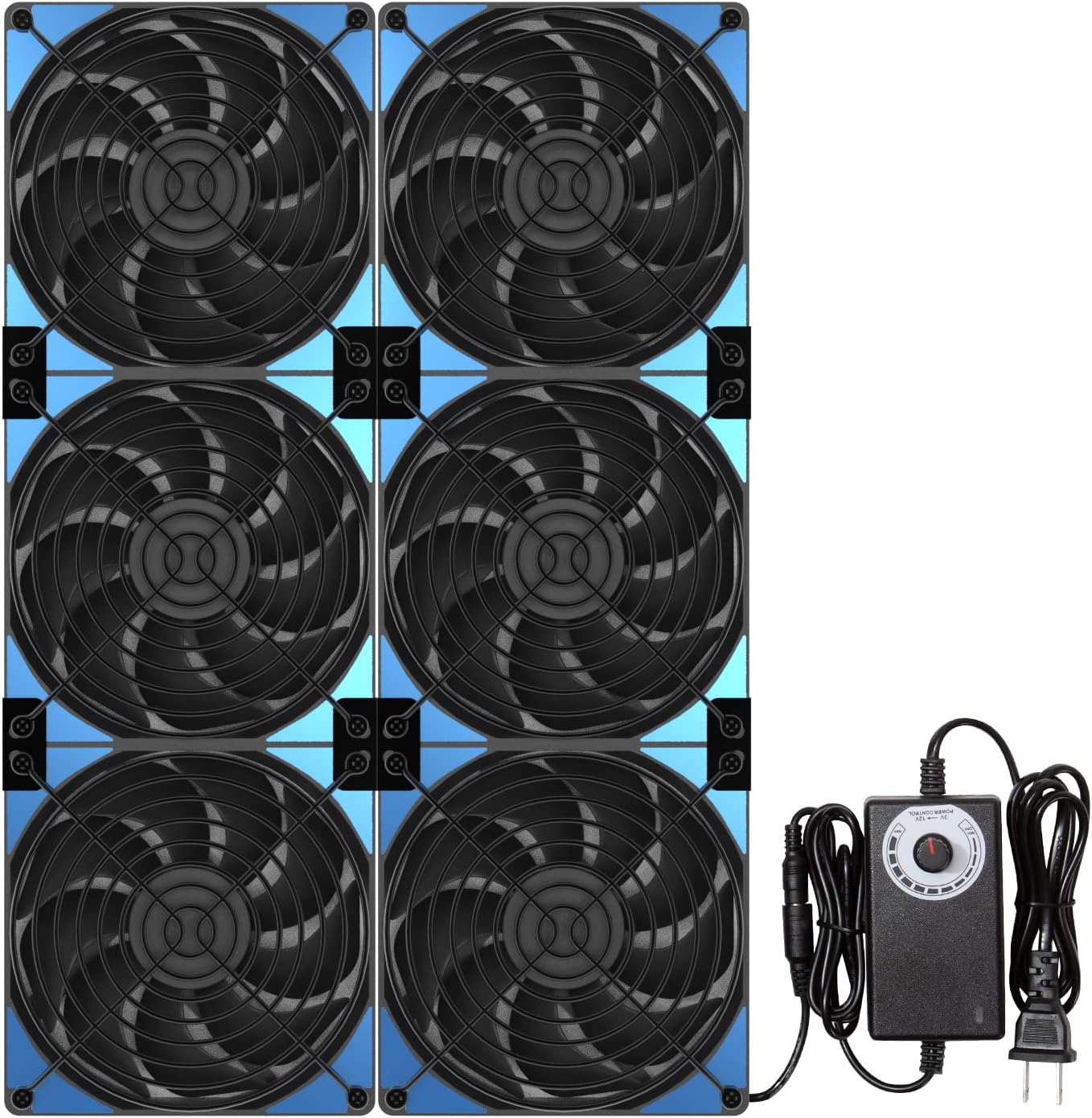 Amazon.com: GDSTIME Big Airflow 3 x 120mm Fans DC 12V Powered Fan with ...