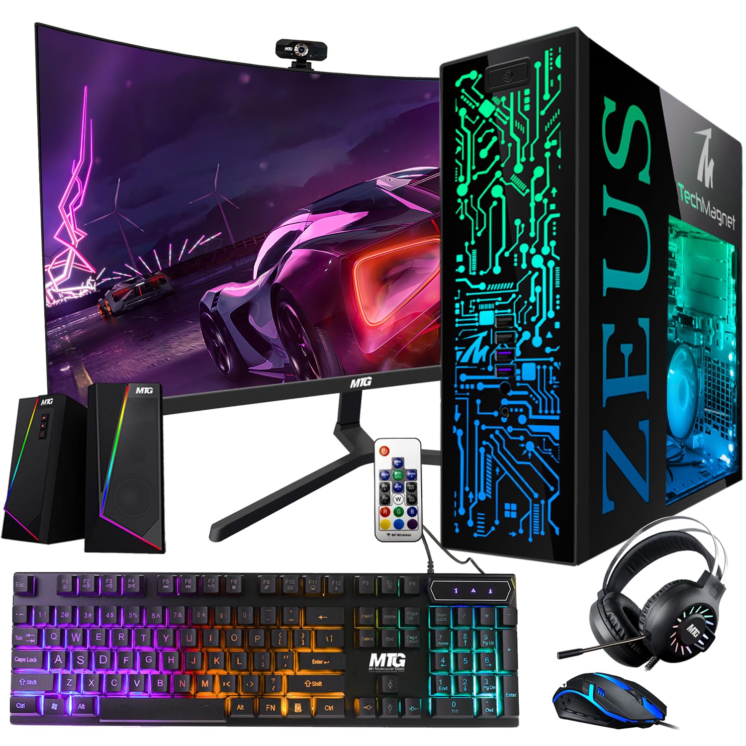 Amazon.com: TechMagnet Gaming Desktop PC, Intel i7 6th Gen, Zeus Pro 4 ...