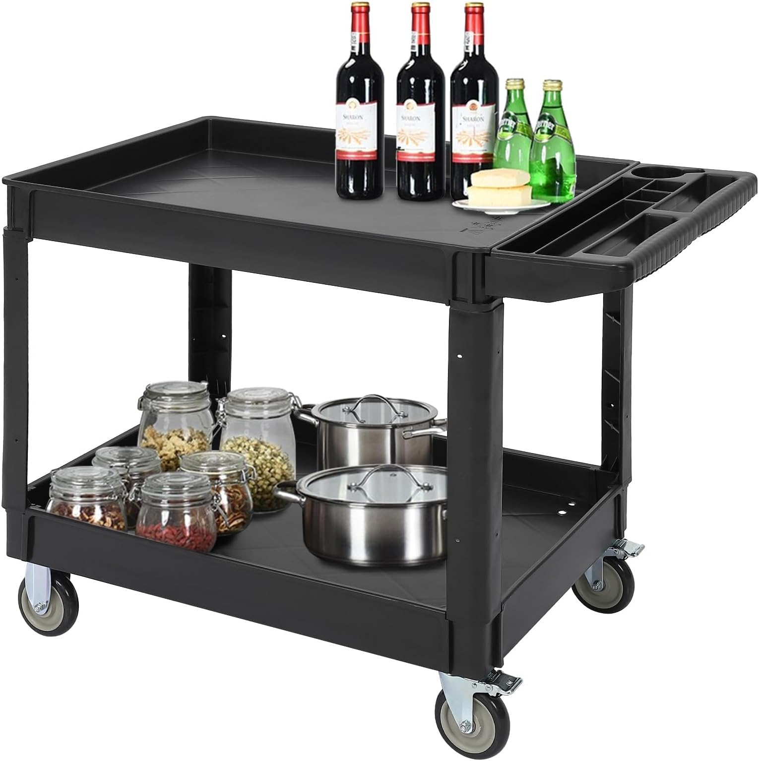 Amazon.com: Service Utility Cart 2-Shelf Utility/Service Cart, 500 ...