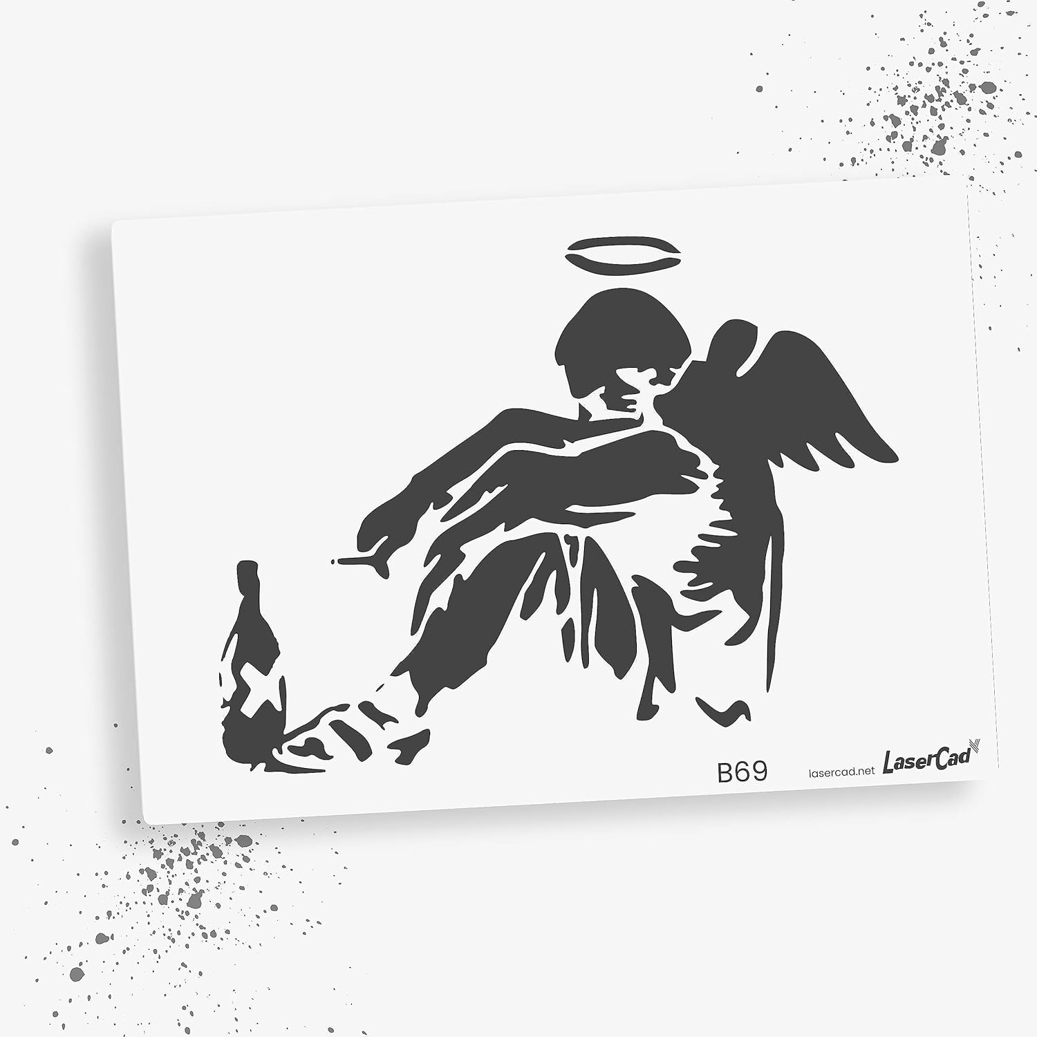 LaserCad BANKSY Streetart Stencils (B069, Fallen Angel, DIN A2) Stencil ...