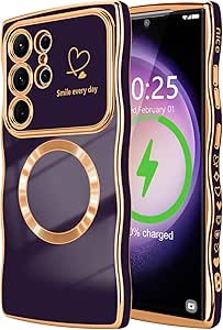 Amazon.com: LCHULLE for Samsung Galaxy S23 Ultra Case for Women Girls [Compatible with MagSafe ...