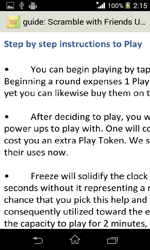 guide: SCRAMBLE WITH FRIENDS UNOFFICIAL VERSION:Amazon.com:Appstore for ...
