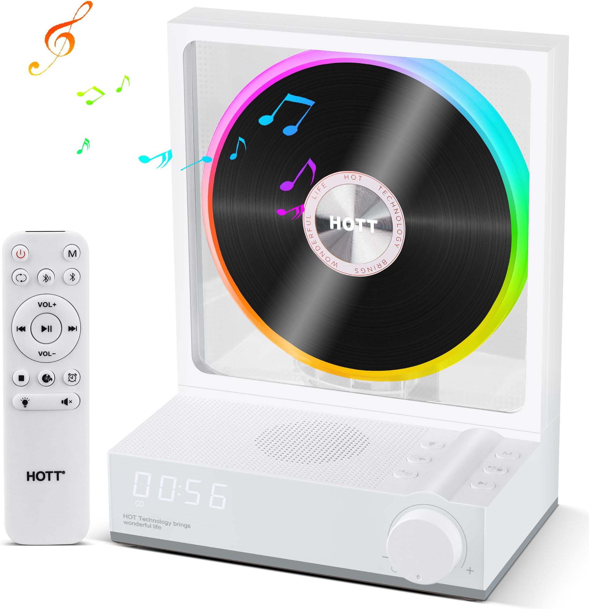 Amazon.com: Desktop CD Player Bluetooth and Speakers CD Players,Small ...
