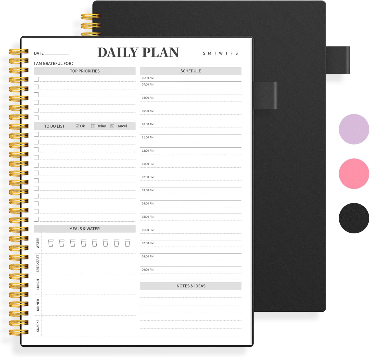 Amazon.com : Daily Planner Undated, To Do List Notebook with Hourly ...