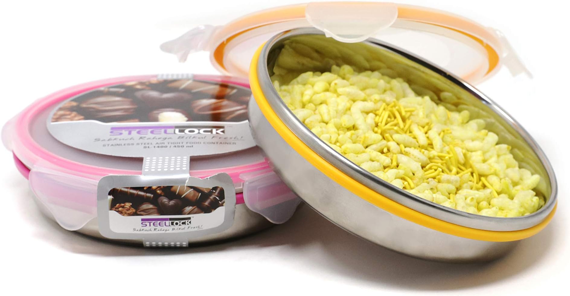 Buy Steellock Stainless Steel Airtight Flat Storage Container| Food ...