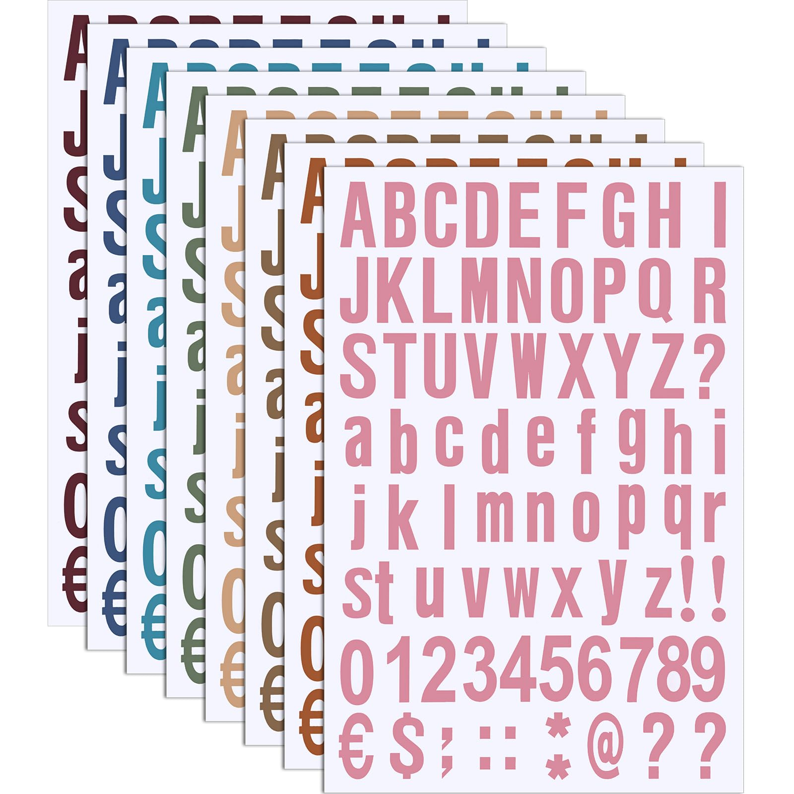 Snapklik.com : 8 Sheets Self Adhesive Vinyl Letters Numbers Kit ...
