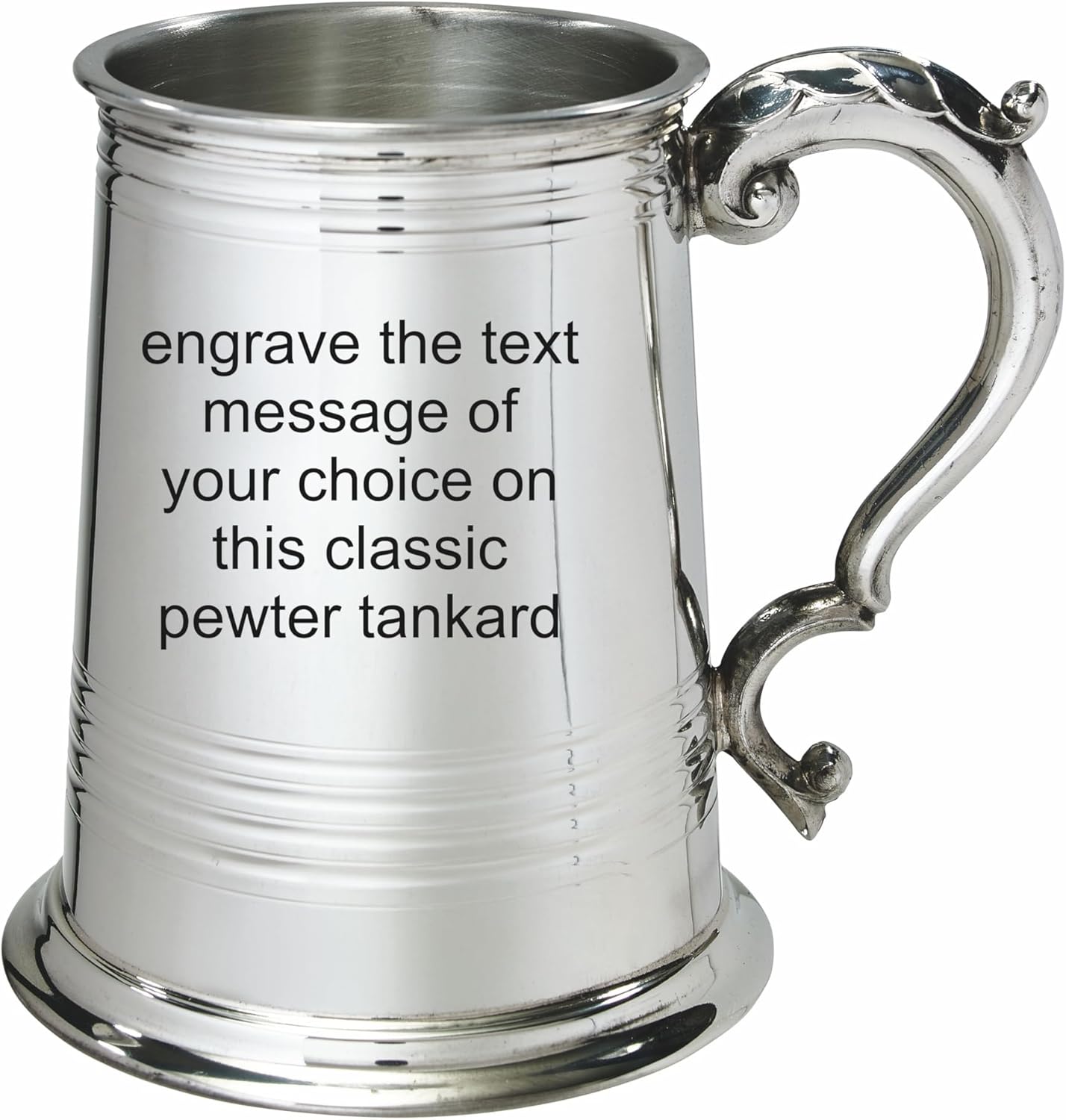 Worcester 1 Pint Pewter Tankard (with Engraving) : Amazon.co.uk: Home ...
