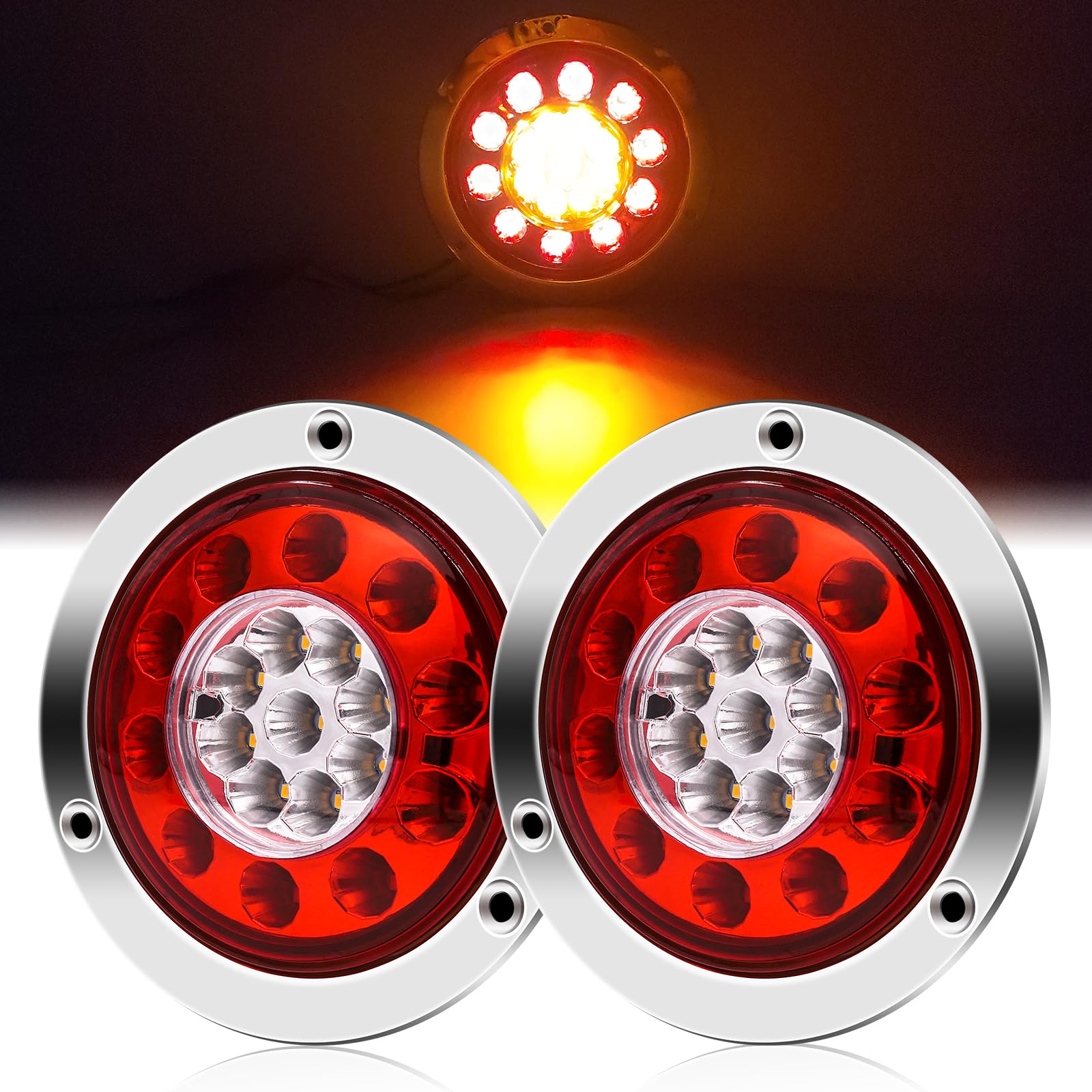 Amazon.com: Led Truck Tail Lights, 24V Truck Brake Lights Stop Lamp Red ...
