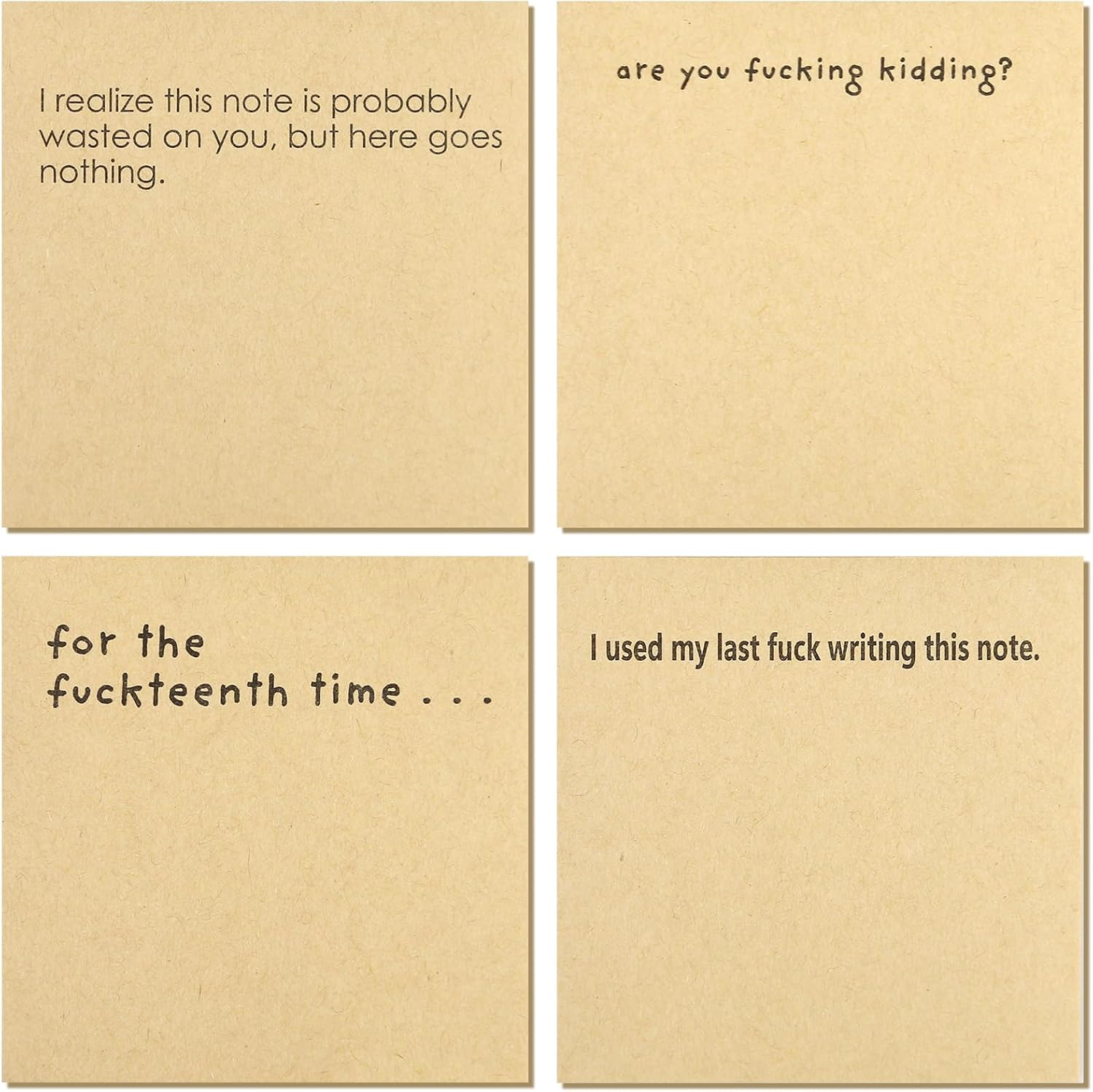 Amazon.com : Funny Sticky Note, 4 Pieces Novelty Memo Pads Sticky Note ...
