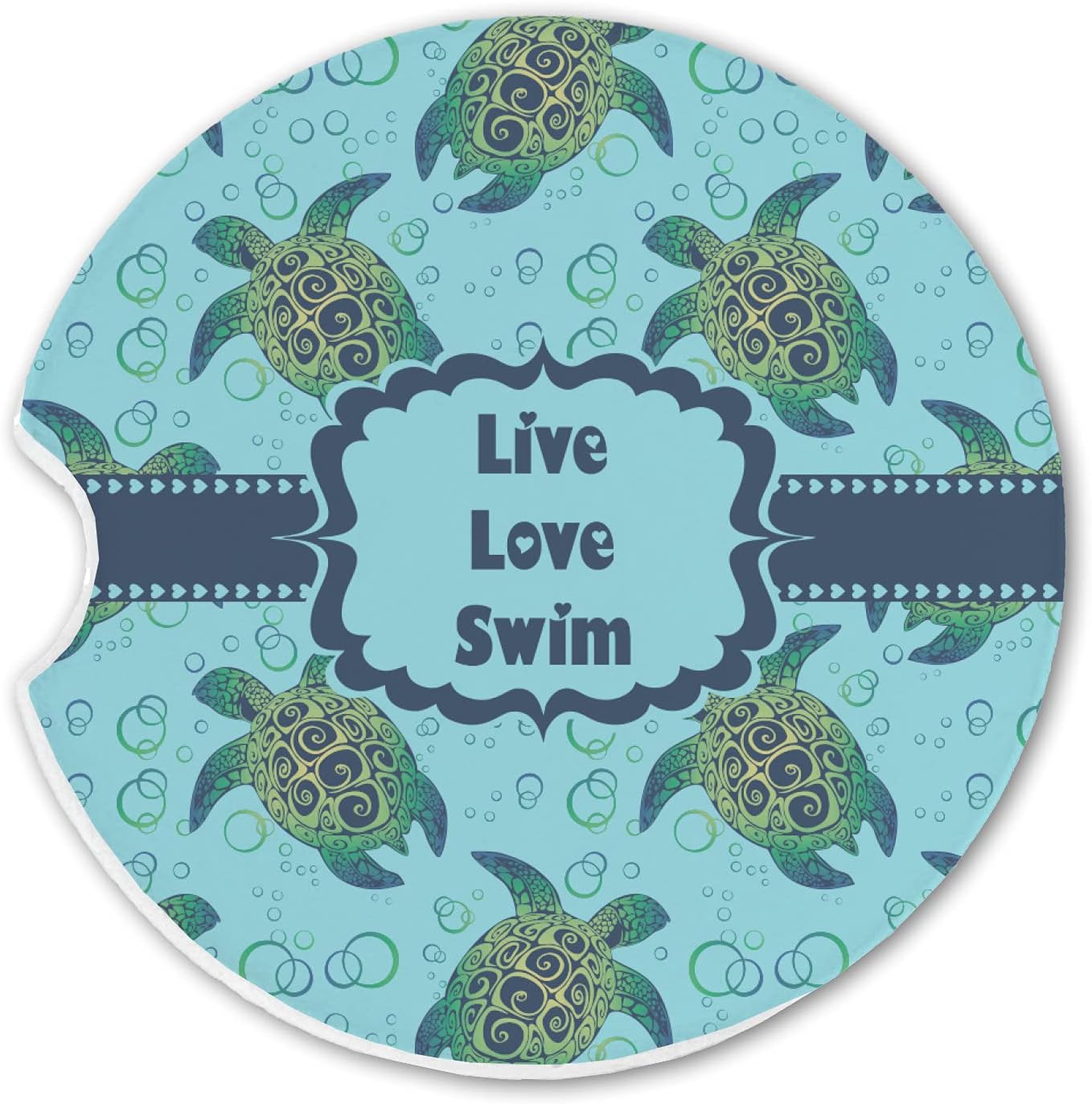 Amazon.com: Personalized Sea Turtles Sandstone Car Coaster - Single ...