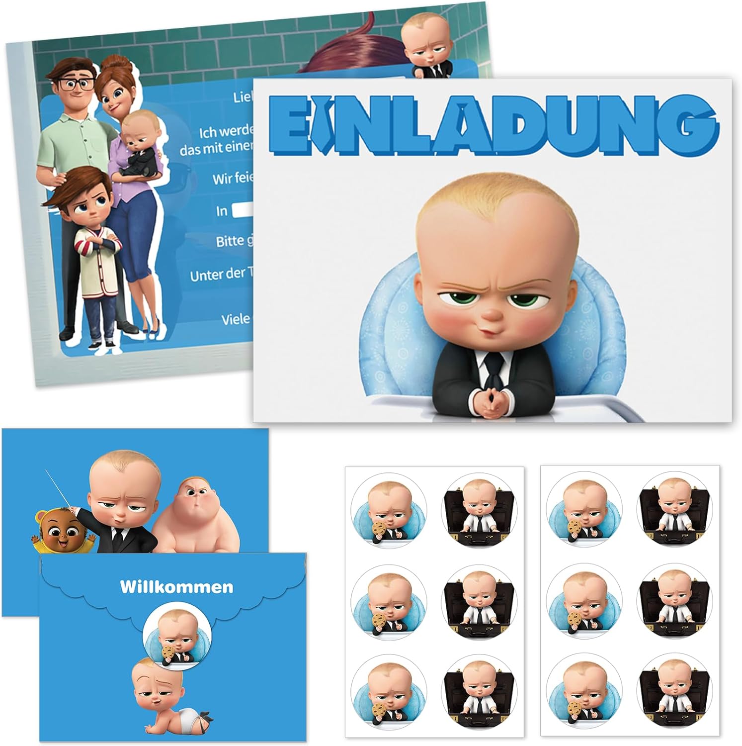 HAMINE Cartoon Einladungskarte, einladungen party, 12er Set ...