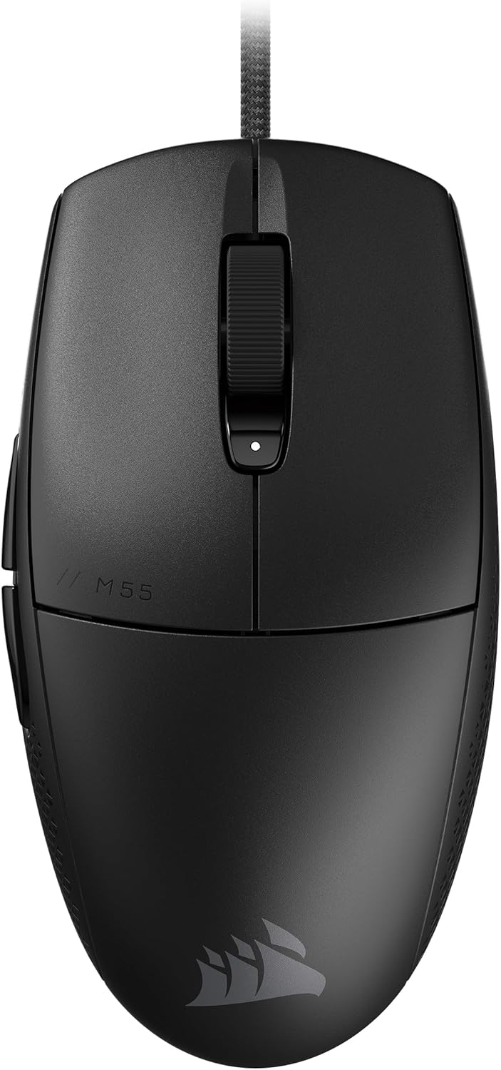 Amazon.co.jp: CORSAIR M55 ゲーミングマウス 55g 軽量 有線接続 iCUEカスタム可能 16000DPIまで 左右 ...