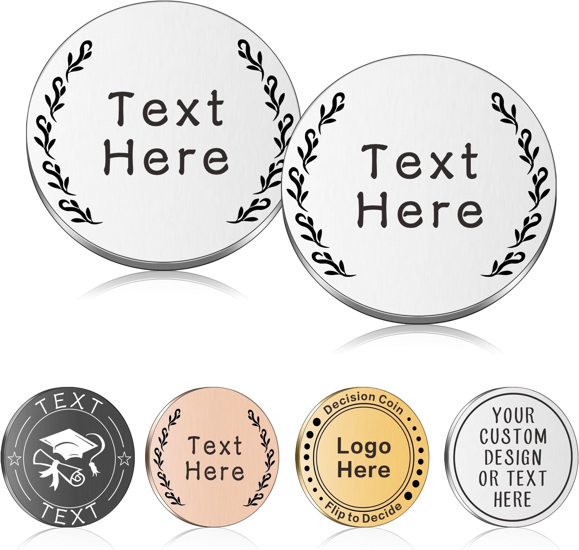 Amazon.com : Engraved Coins Personalized Custom Coins Pocket Hug Token ...