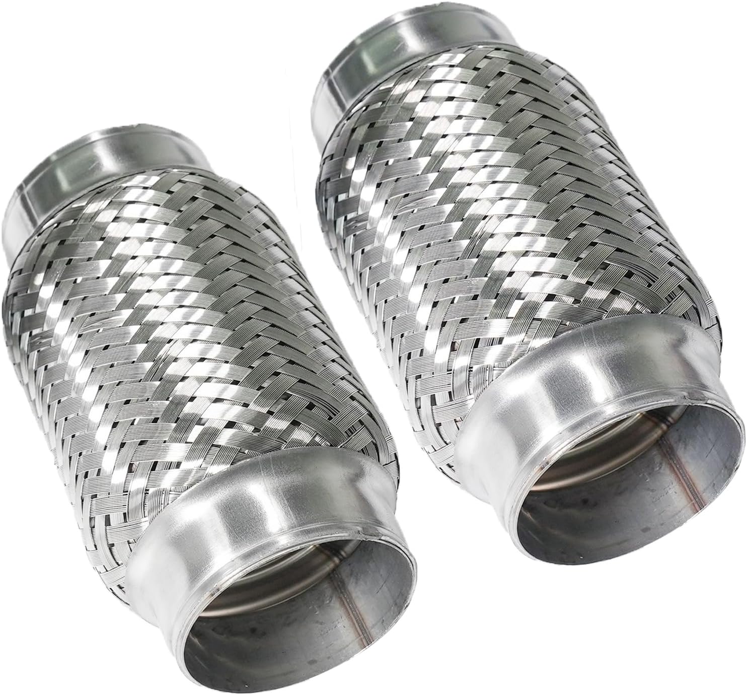 Amazon.com: Exhaust Flex Pipe 2.5" x 8" Stainless Steel Double Braided ...