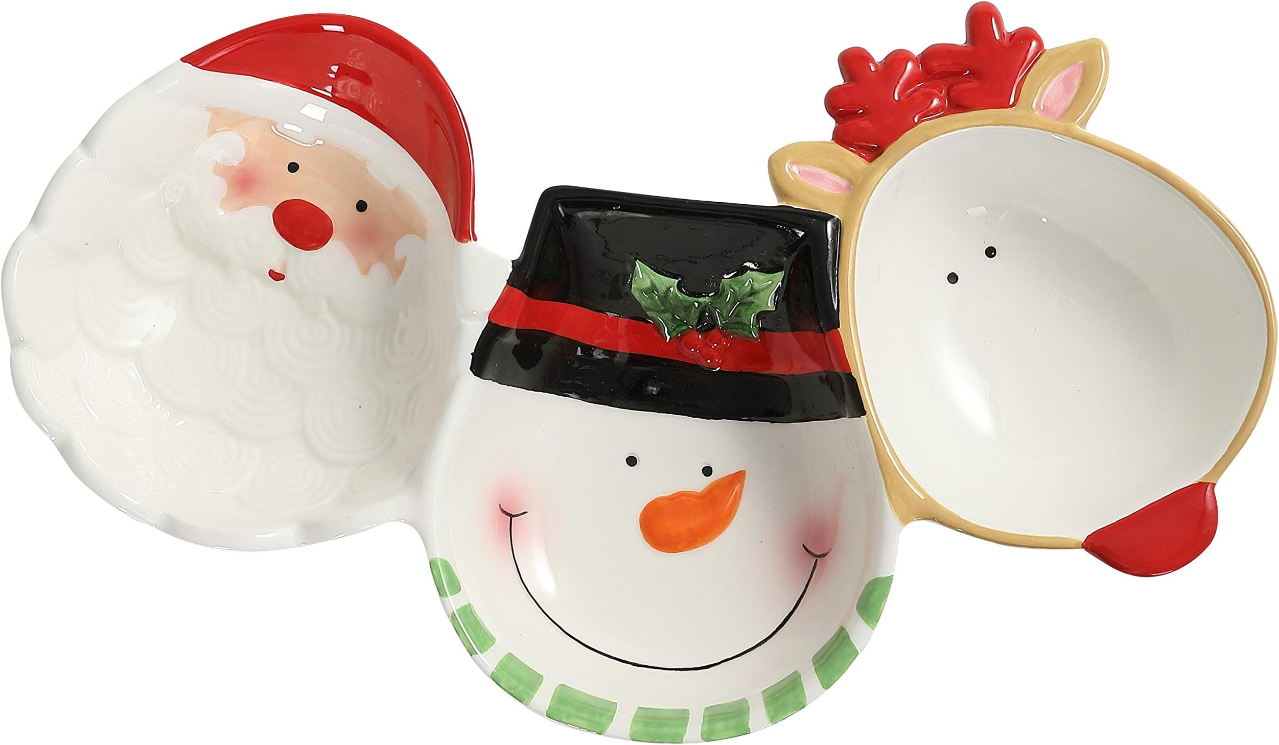 Amazon.com | Cosmos Gifts Ceramic Santa Candy Bowl, 3-5/8-Inch,8 ounces ...