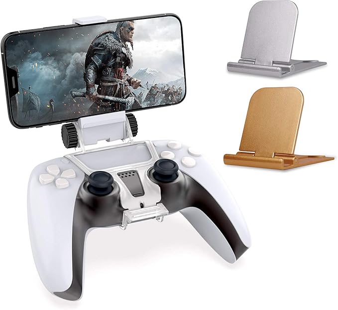 Phone Mount Clip Holder for PS5 Controller, Adjustable Mobile Phone ...