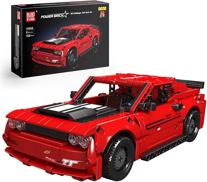 Amazon.com: Mould King Car Challenger Hellcat Super Car Models Building ...