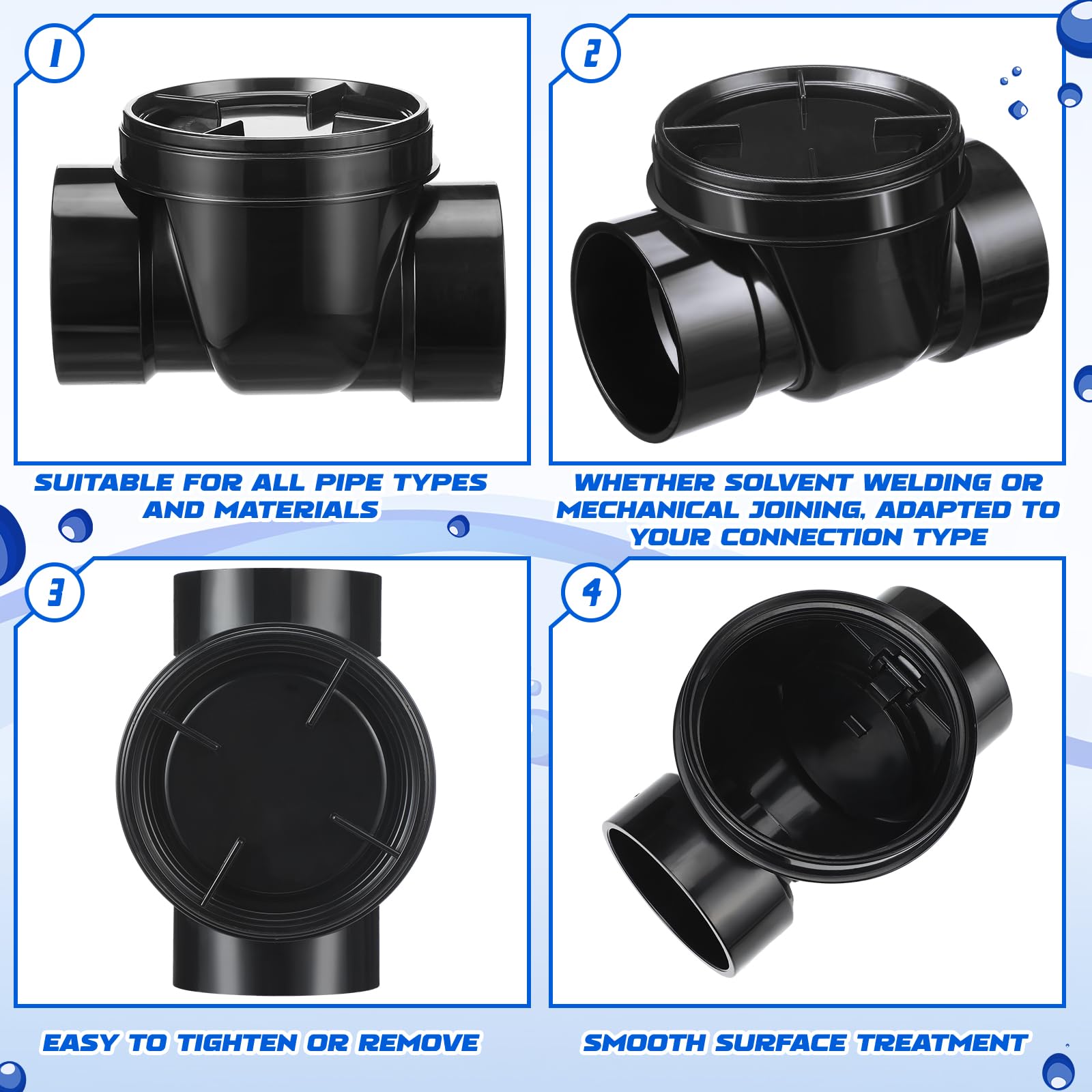 Snapklik.com : Tondiamo 4 Inch Backwater Valve Drain Backflow Preventer ...