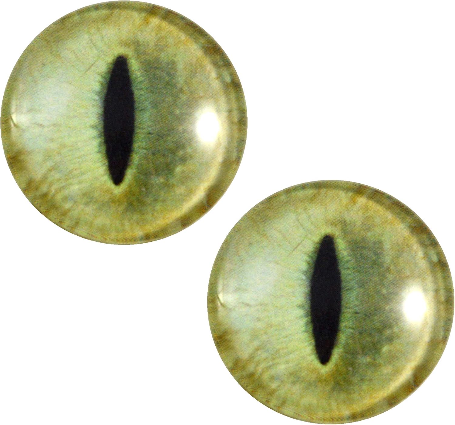 Amazon.com: 30mm Pale Yellow Cat Glass Eyes Realistic Pair for Art ...