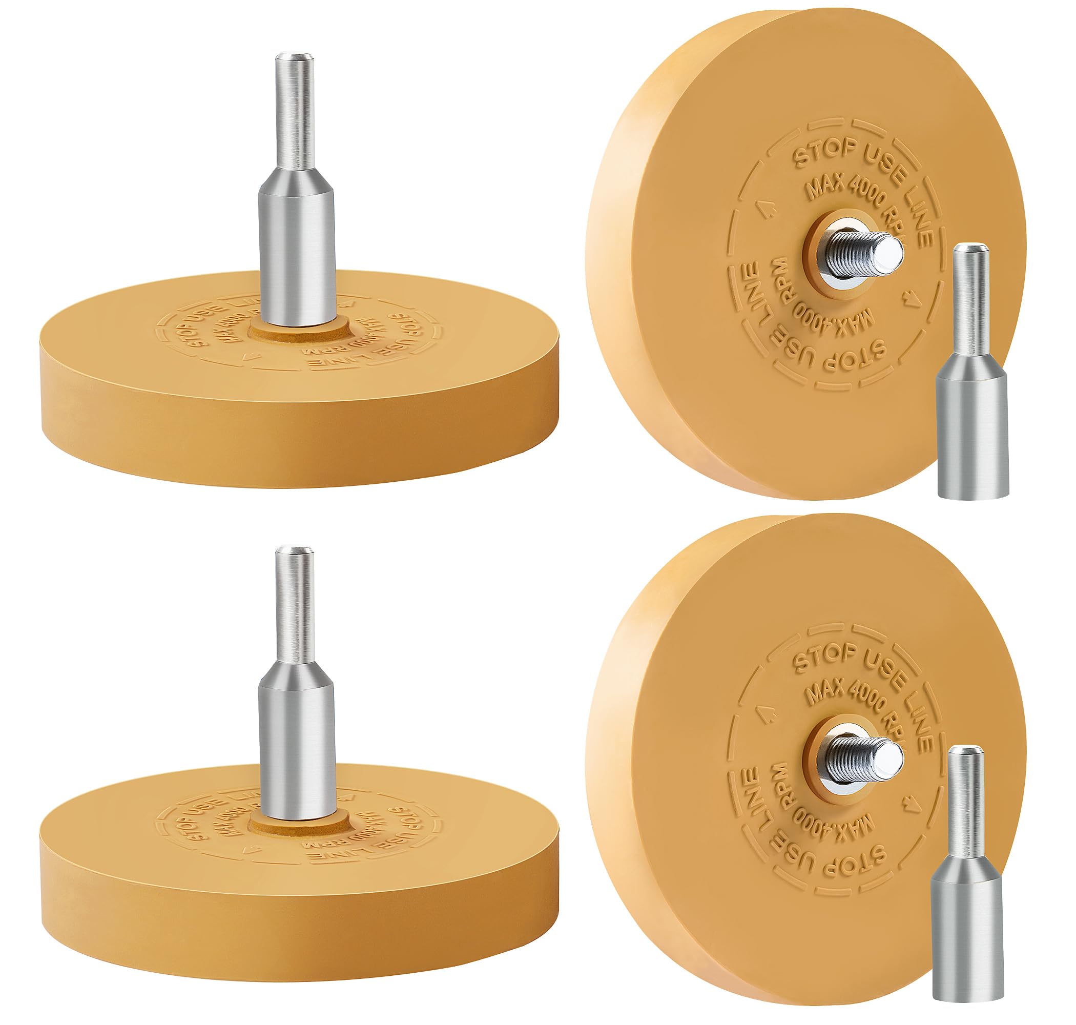 S SATC Decal Eraser Wheel Adhesive Remover Tool with Drill Adapter 4 ...