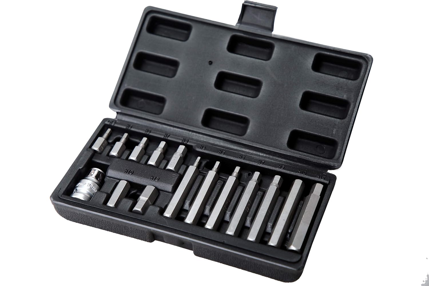 Aeroforce - AE-S5815-15 PCS HEX BIT SET 30L (10MM H4 TO H12) 75L (10MM ...