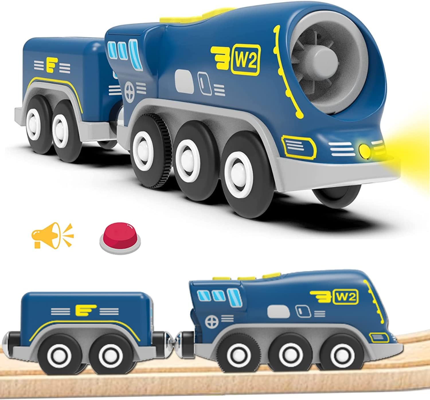 Electric Train Toy, Battery Operated Action Locomotive Train Magnetic ...