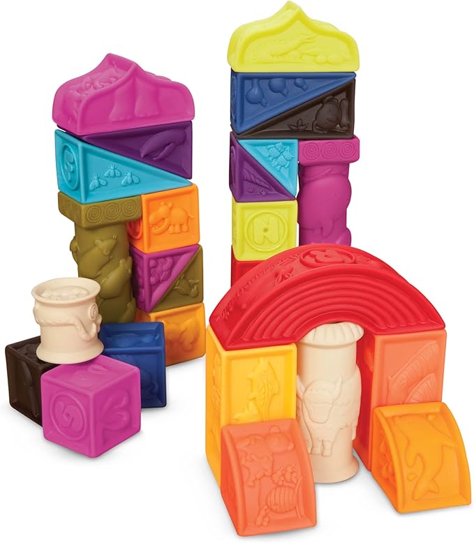 Amazon.com: B. toys- Alphabetical Sort & Stack Developmental Baby ...