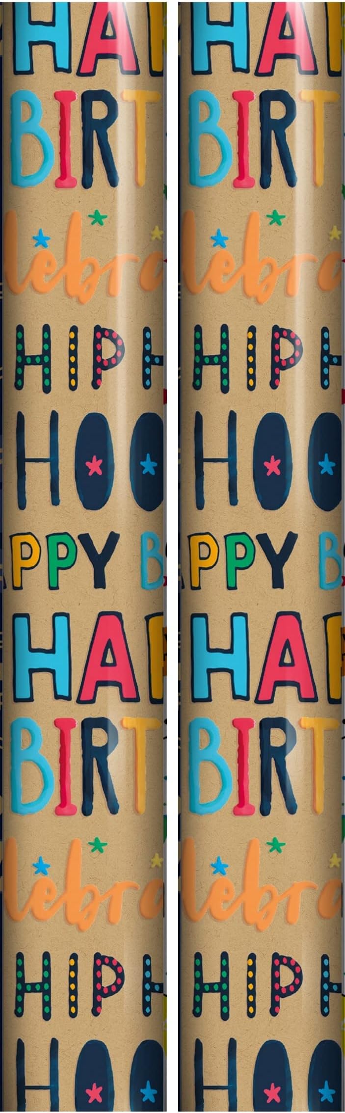 Glick RJ21 Luxury Roll Wrap, Balloons Happy Birthday Wrapping Paper ...