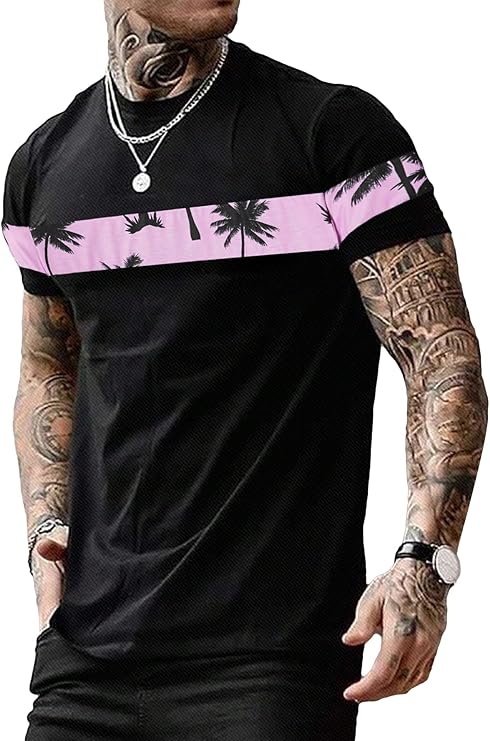 SOLY HUX Men's Color Graphic Letter Print Short Sleeve T Shirt Casual Summer Tee Tops | Amazon.com