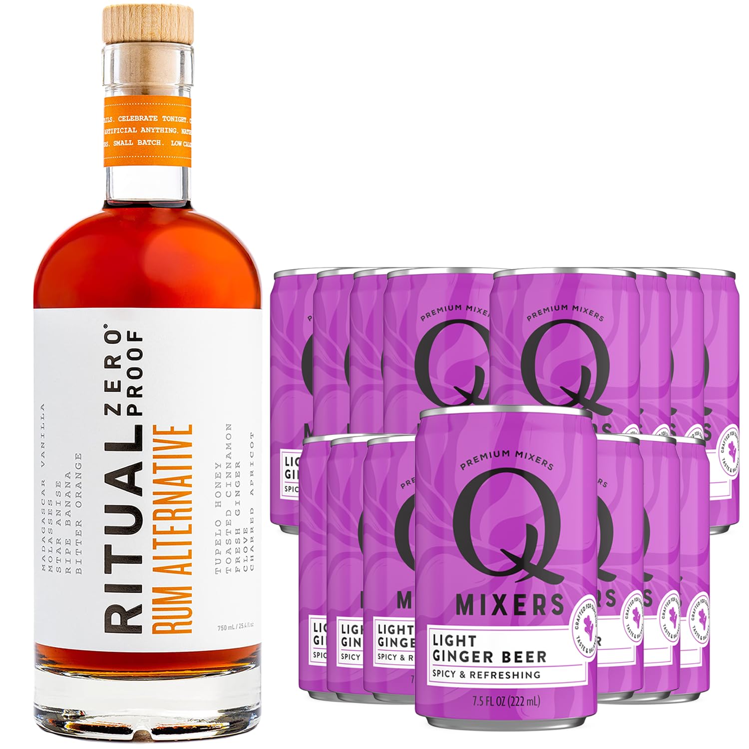 Amazon.com : Ritual Zero Non-Alcoholic Rum Alternative with of Q Mixers ...