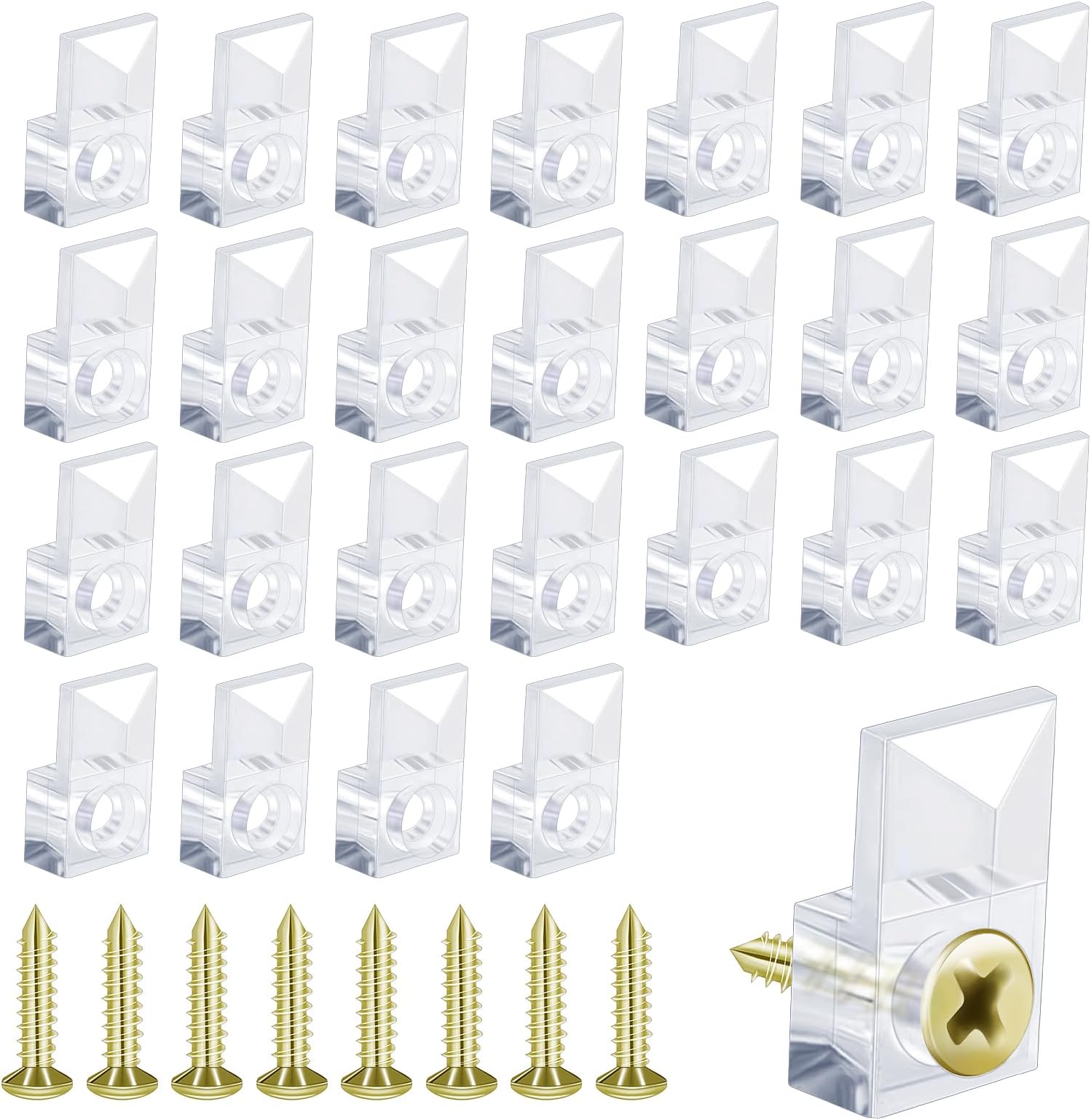 Amazon.com: Giantree 25 Sets of Mirror Holder Clips for The Wall ...