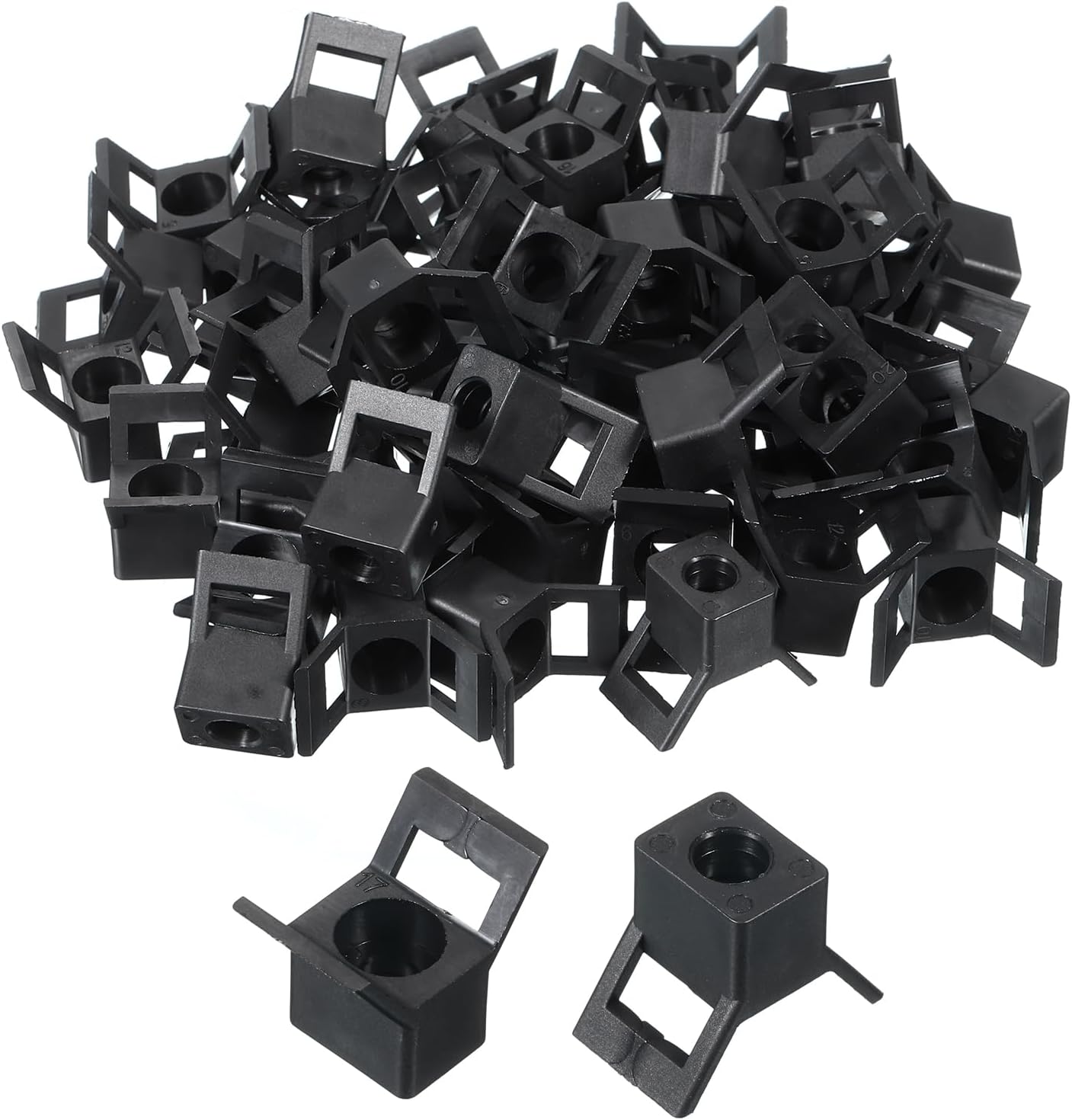 Amazon.com: MECCANIXITY 50pcs Cable Tie Base Saddle Type Mount Wire ...