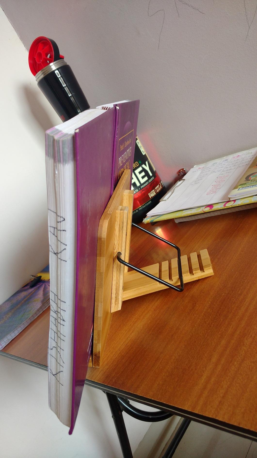 Di Grazia Wooden Bamboo Adjustable Portable Reading Stand/Book Stand ...