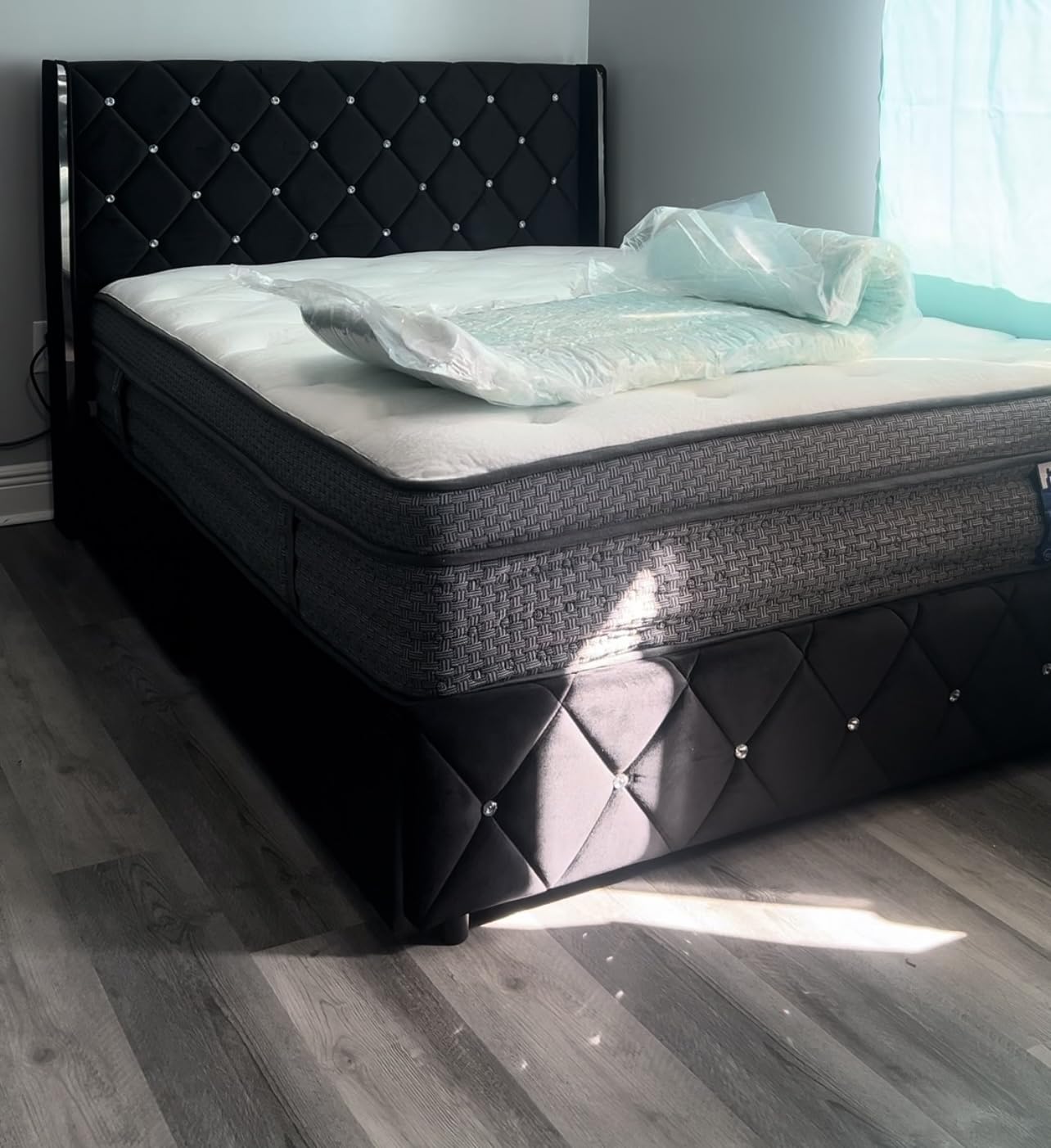 Amazon.com: 4 EVER WINNER Full Size Bed Frame with 4 Storage Drawers ...
