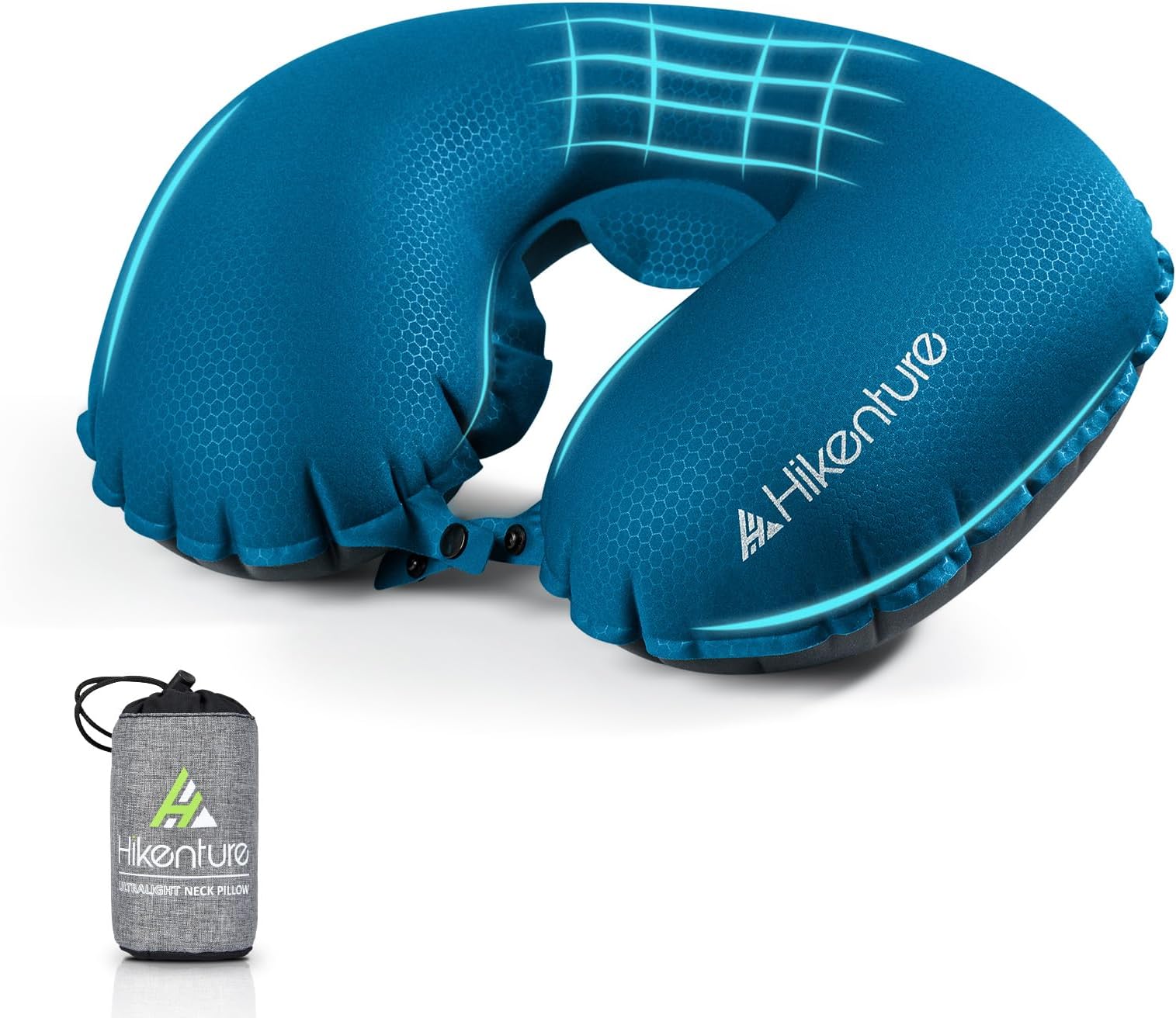 HIKENTURE Neck Pillow for Travel-Inflatable Travel Pillow with ...