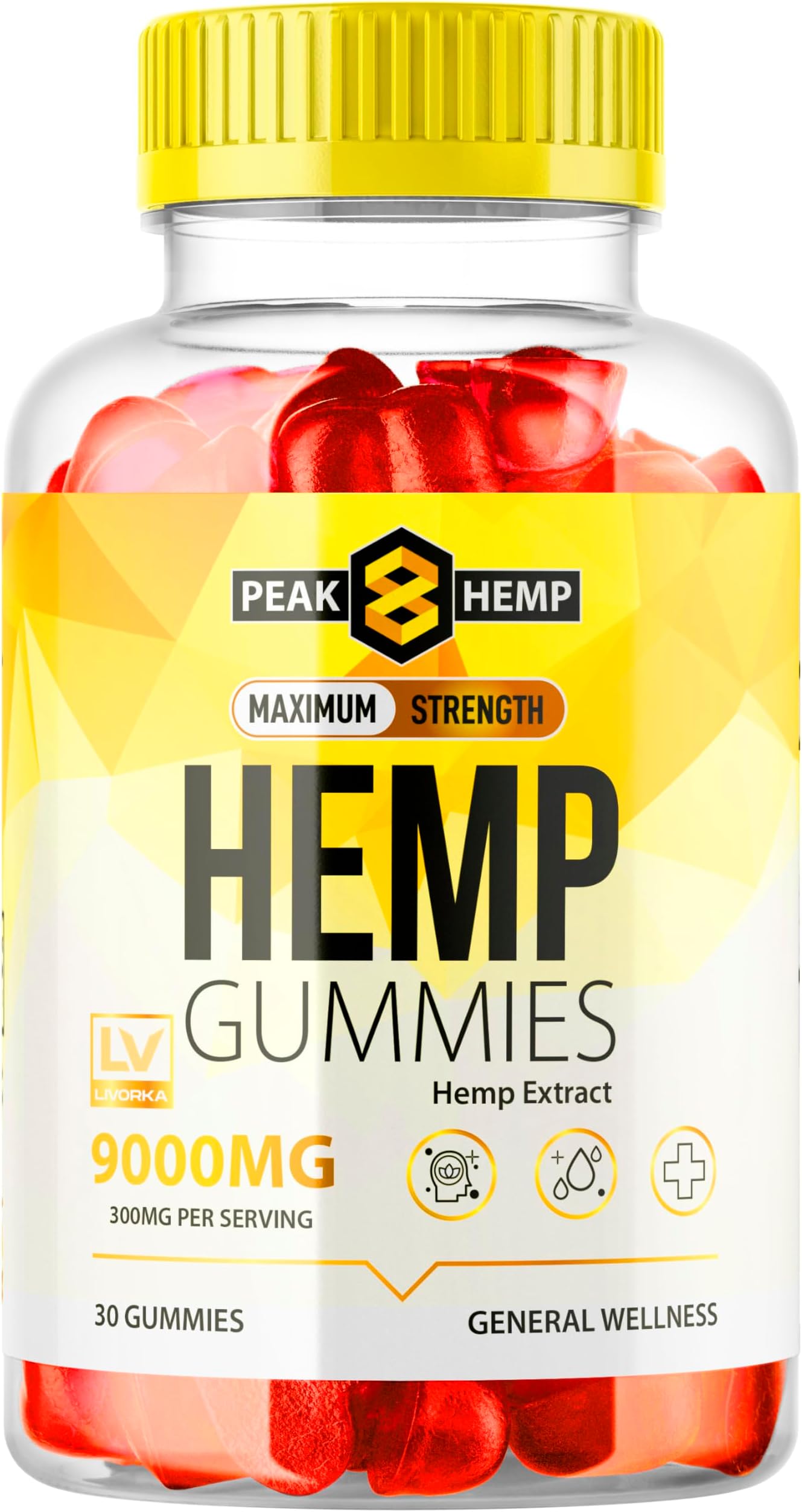 Amazon.com : 1 Pack - Peak 8 Gummies, Peak 8, Peak 8 Hemp Gummies, Peak ...