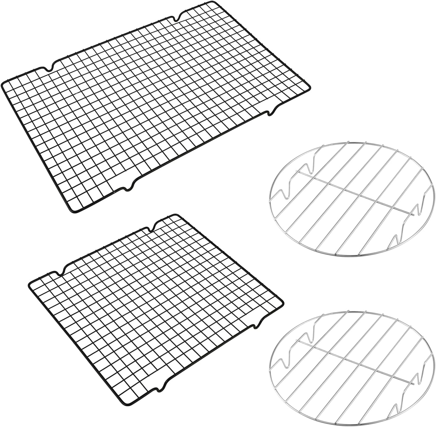 Amazon.com: Fuyamp 4 Pack Cooling Racks for Cooking and Baking Thick ...