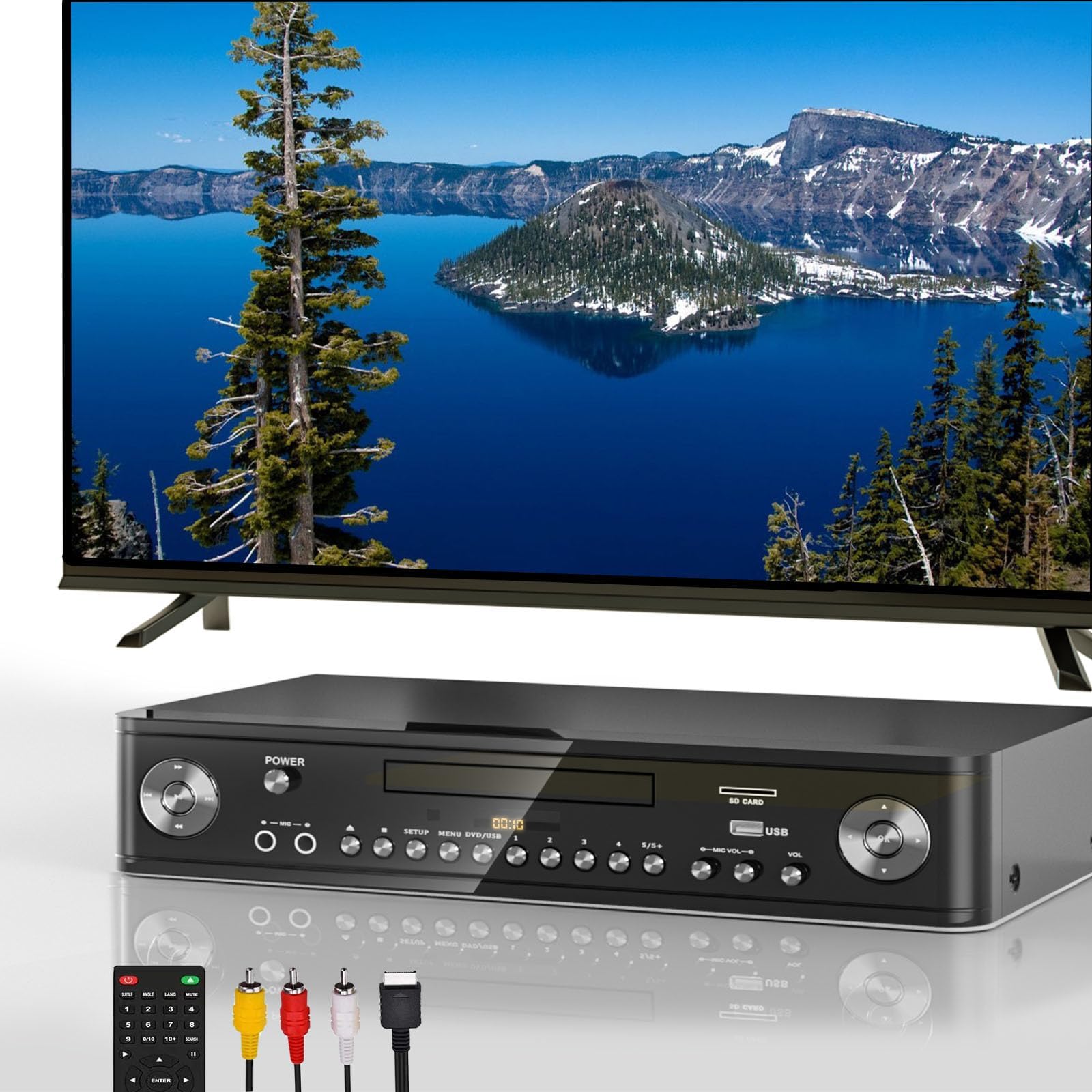 Lecteur DVD Ultra HDMI 1080P Full HD, Lecteur DVD sans région pour TV ...