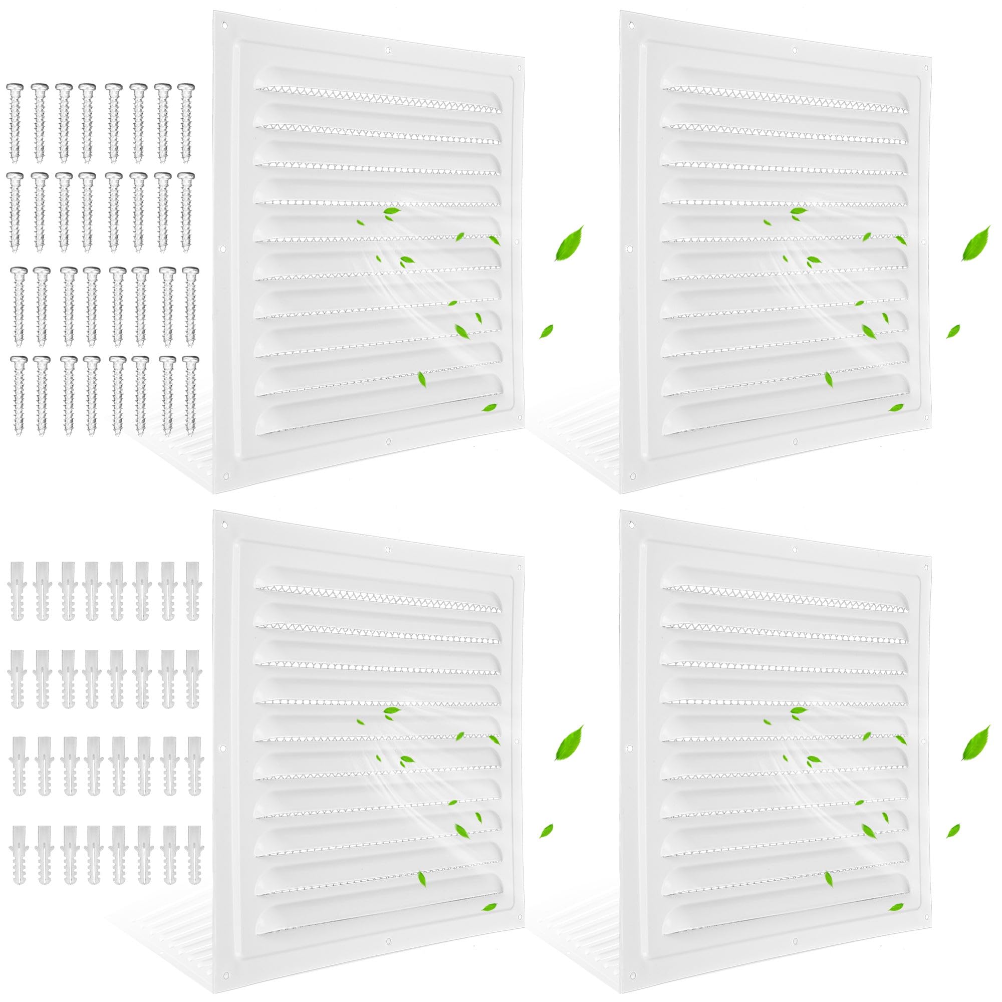 awliye 4 Pcs Gable Vents Attic Vents 10"x10" Stainless Steel Shed Vent ...