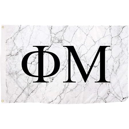 Phi Mu - Sorority Letter Flag (Retro Design) + Free Shipping