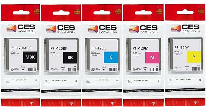 Canon PFI-120 130ml Ink Tank Set PFI-120MBK PFI-120BK PFI-120C PFI-120M ...
