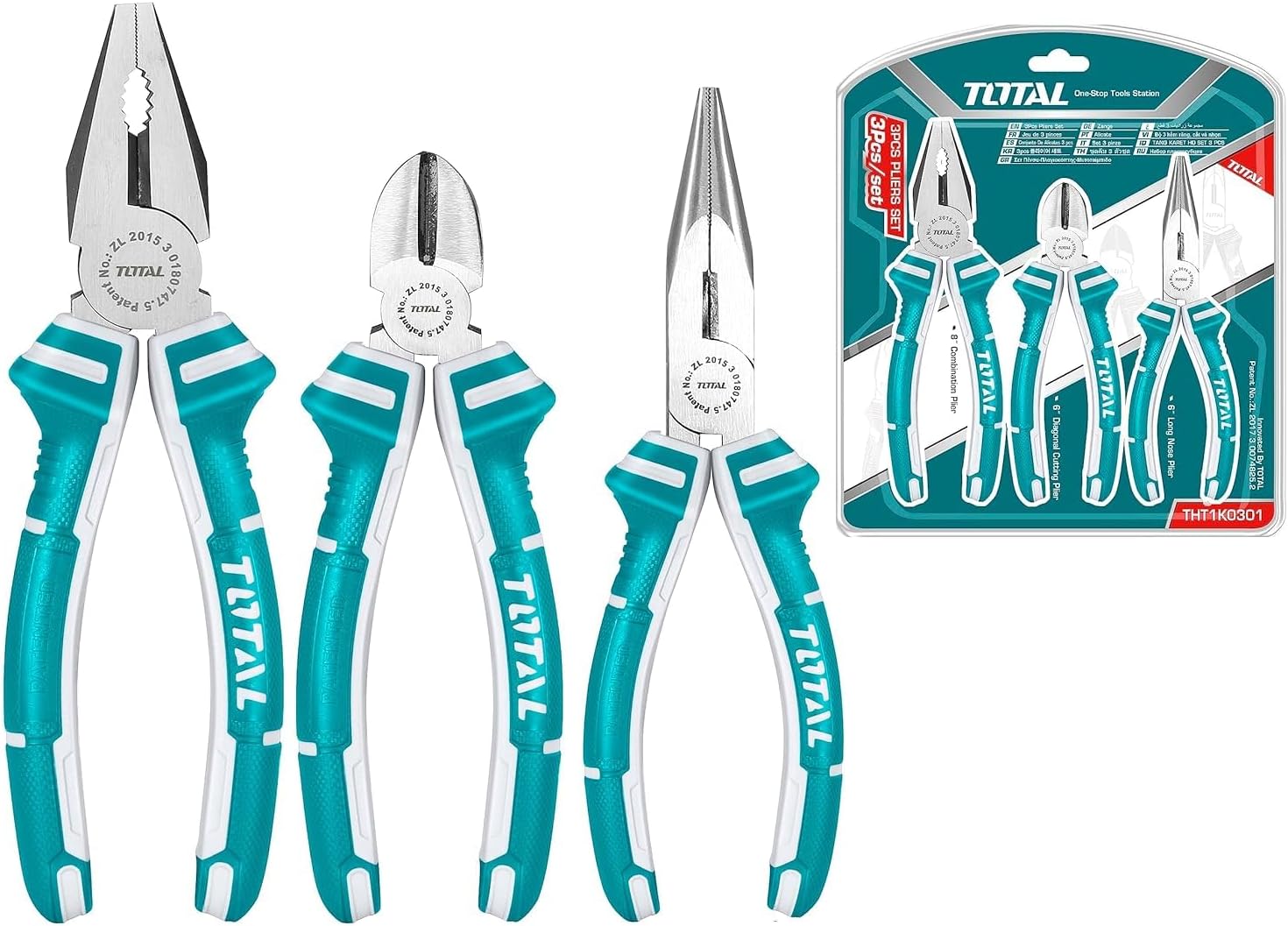 Total Tools TOTAL Leverage Combination Plier, 30% More Efficient Than ...