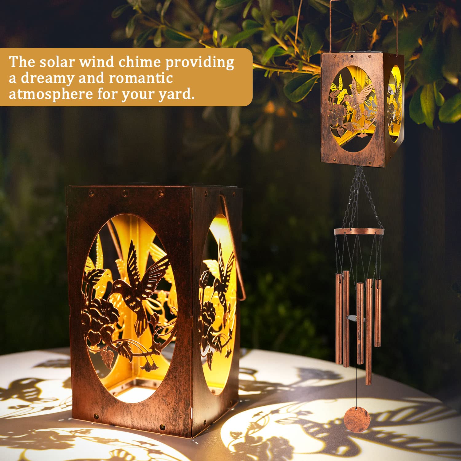 Snapklik.com : Solar Wind Chimes LED Lantern Light, Self Assembly Solar ...