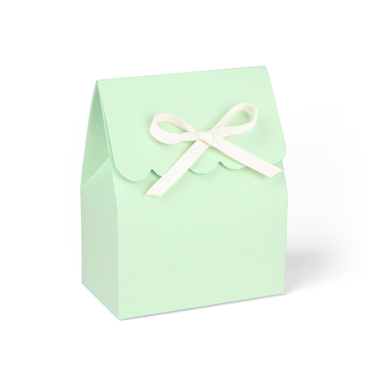 Amazon.com: Mint Green Favor Boxes with Ivory Grosgrain Ribbon // set ...