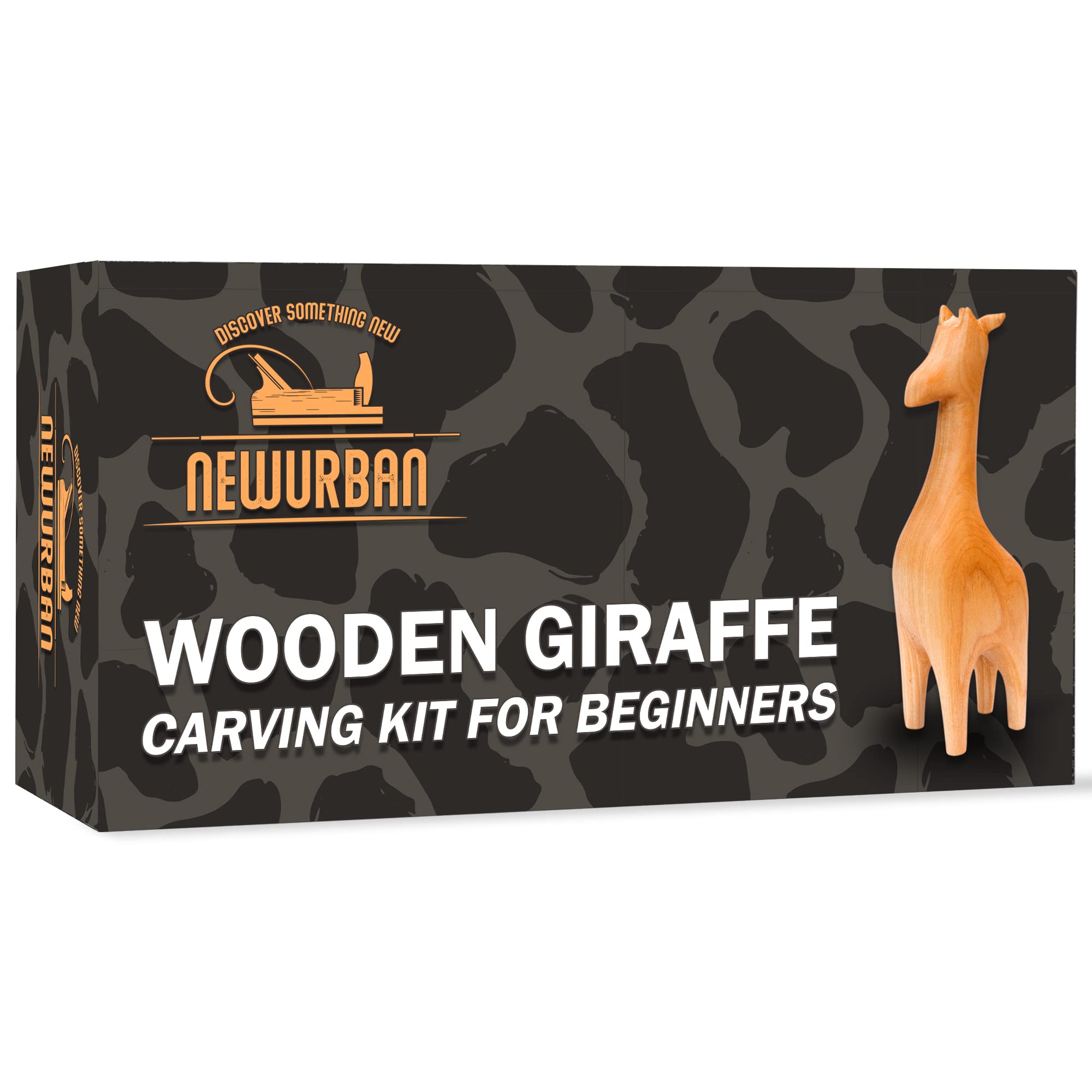 NEWURBAN Wood Carving Kit for Beginners – Whittling kit with Giraffe ...