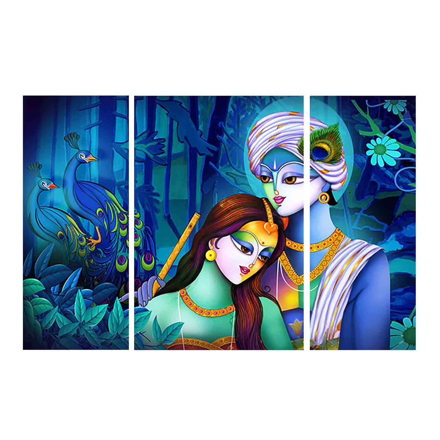 Shri Nath Creations Radha Krishna Traditional Indian Wall Painting ...