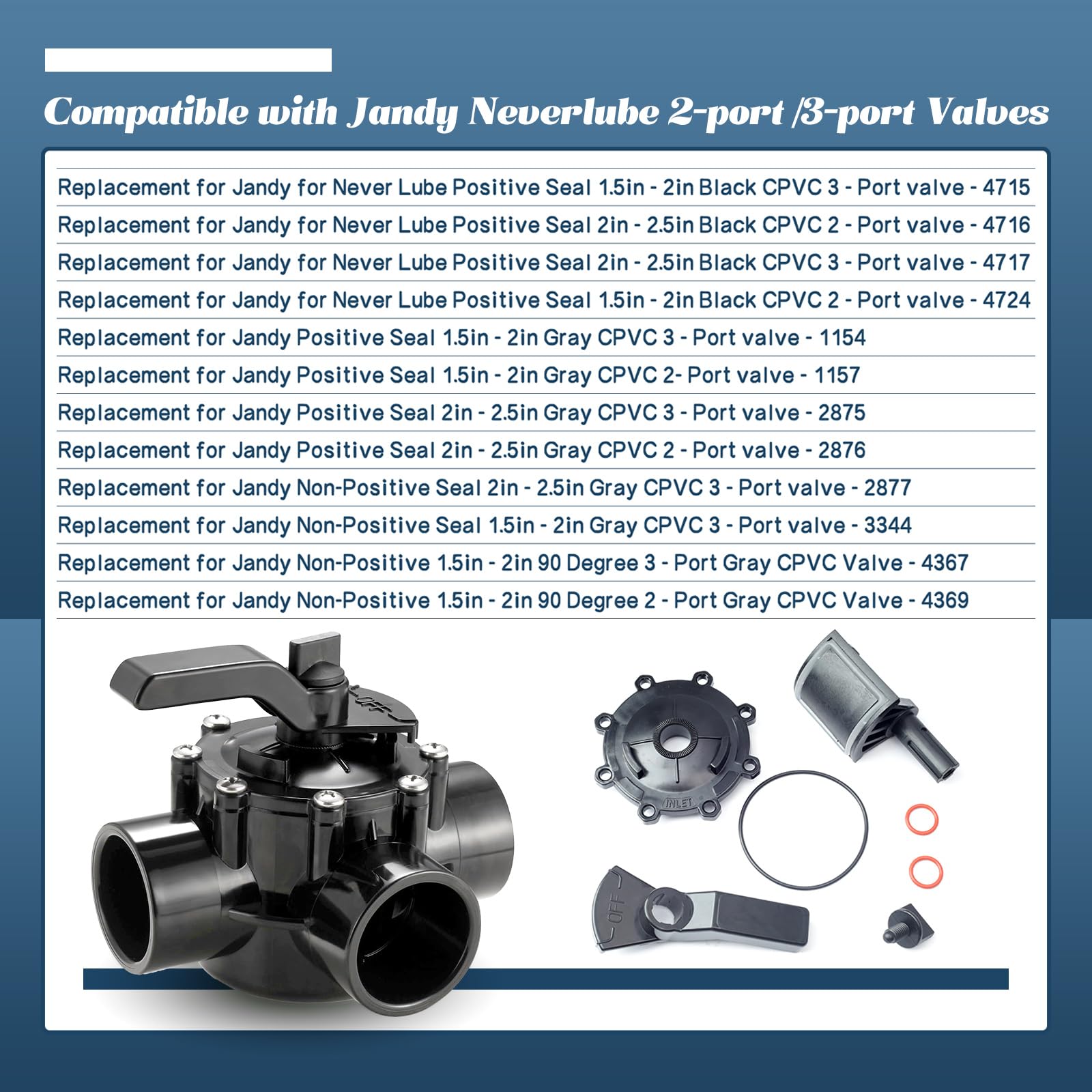 Jandy Valve Parts Diagram 2-Port/3-Port Pool Valve Rebuild Kit Complete ...